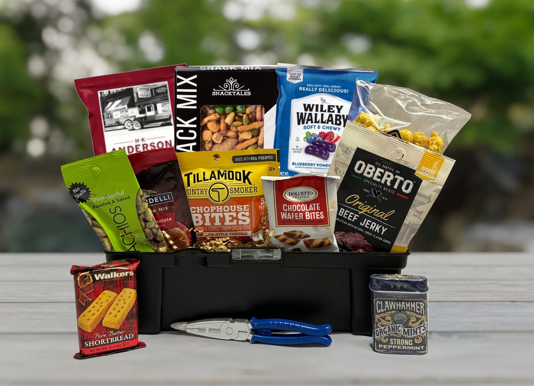 Gourmet Snack Toolbox Gift Basket Birthday Gift for Him Gourmet Gift ...