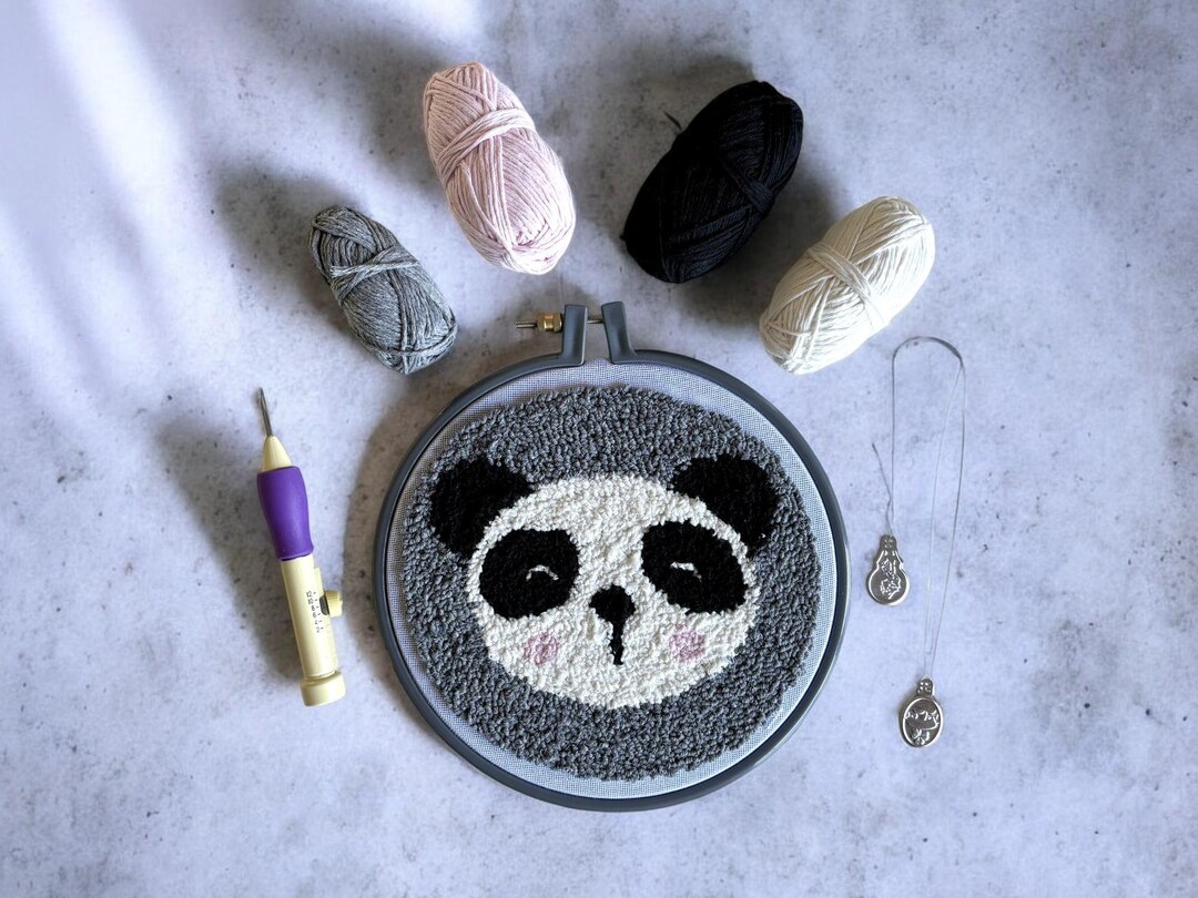 Panda Punch Needle Craft Starter Kit: DIY Nursery Decor - Etsy