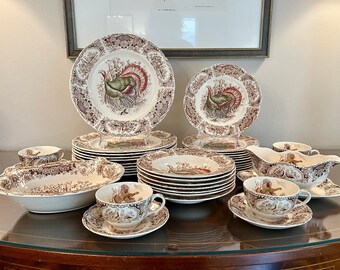Johnson Brothers Wild Turkey Native American Dinner Plates - Etsy