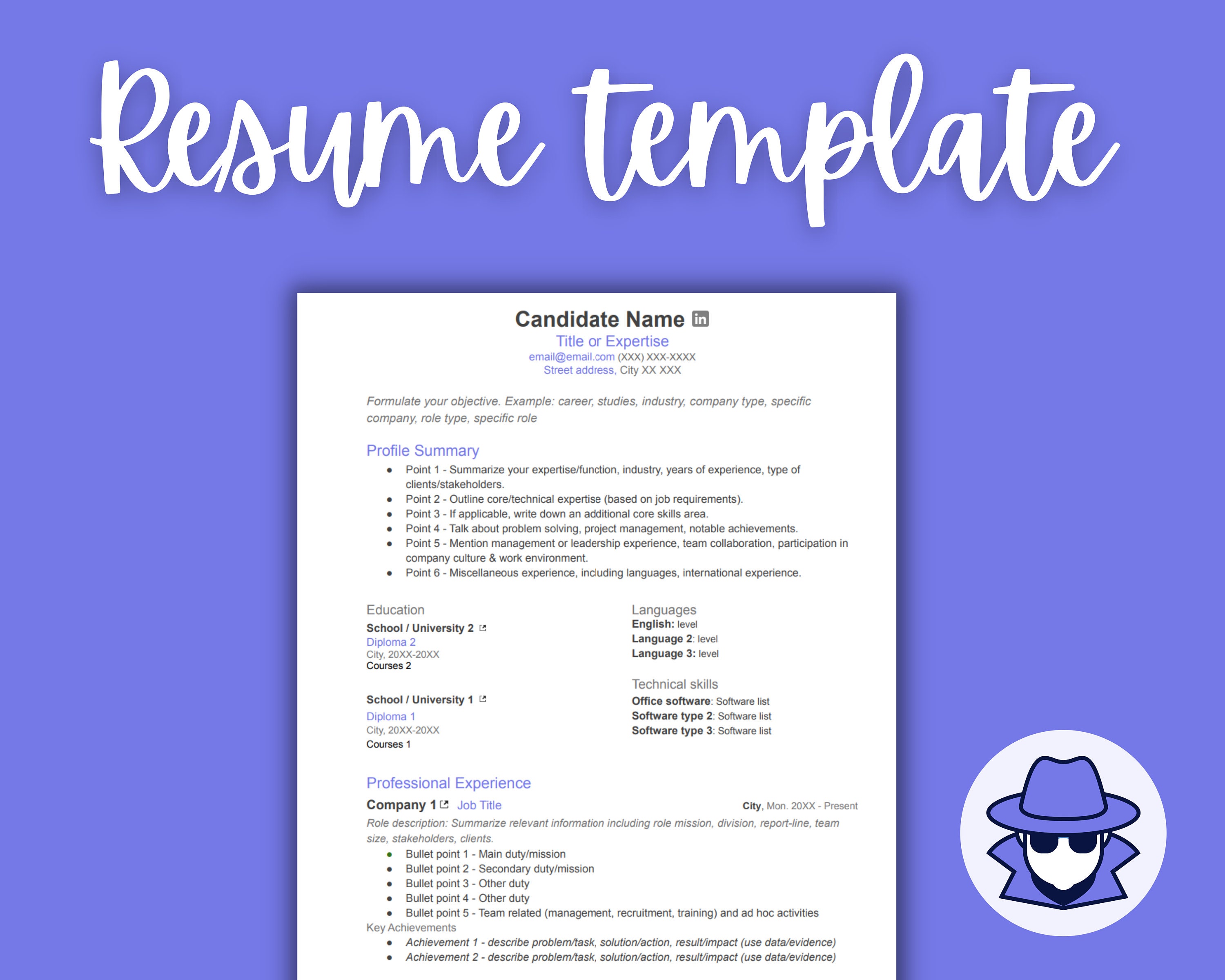 Google Doc Resume Template With Writing Guide (made by a Recruiter) - Etsy