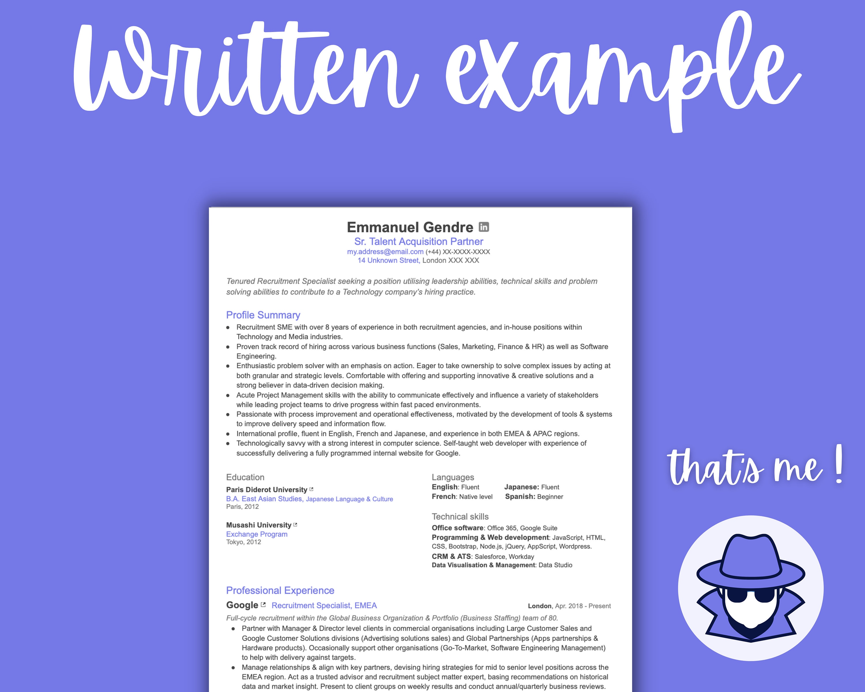 Google Doc Resume Template With Writing Guide (made by a Recruiter) - Etsy