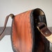 Women Vintage Style Rose Brown Leather Crossbody Shoulder Bag Handmade ...