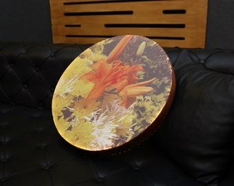 Professional Walnut Bendir Ethnic Music Frame Drum Wood Turkish Bendir ...