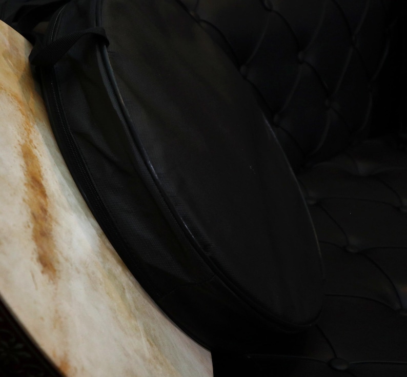 Sheepskin Bendir 14,3' Ethnic Music Frame Drum Wood Turkish Bendir Def ...
