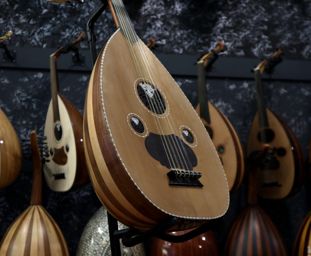 Turkish Oud, Walnut Wood and Linden Wood, Jack Input Handcrafted Lute ...