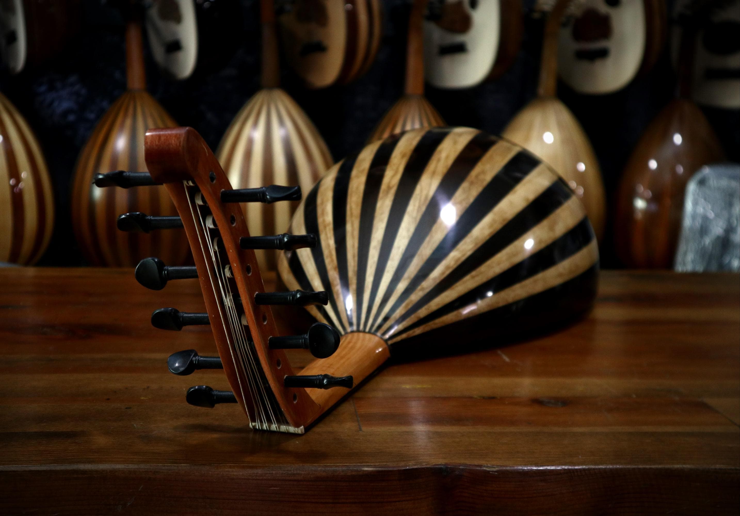 Handmade Turkish Acoustic Oud, Cherry Wood and Linden Wood, Handcrafted ...