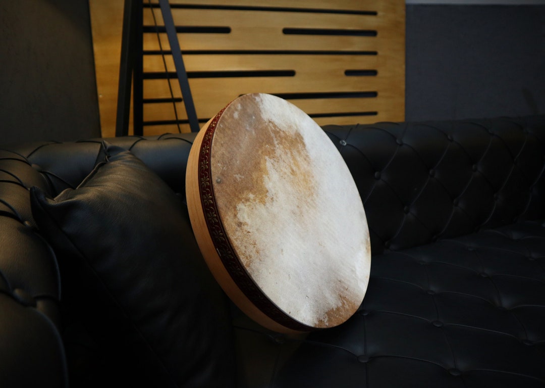 Sheepskin Bendir Ethnic Music Frame Drum Wood Turkish Bendir Def Daf ...
