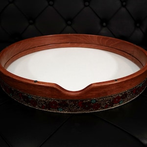 18" Eras Classic Solid Walnut Professional Frame Drum Bendir - Turkish ...