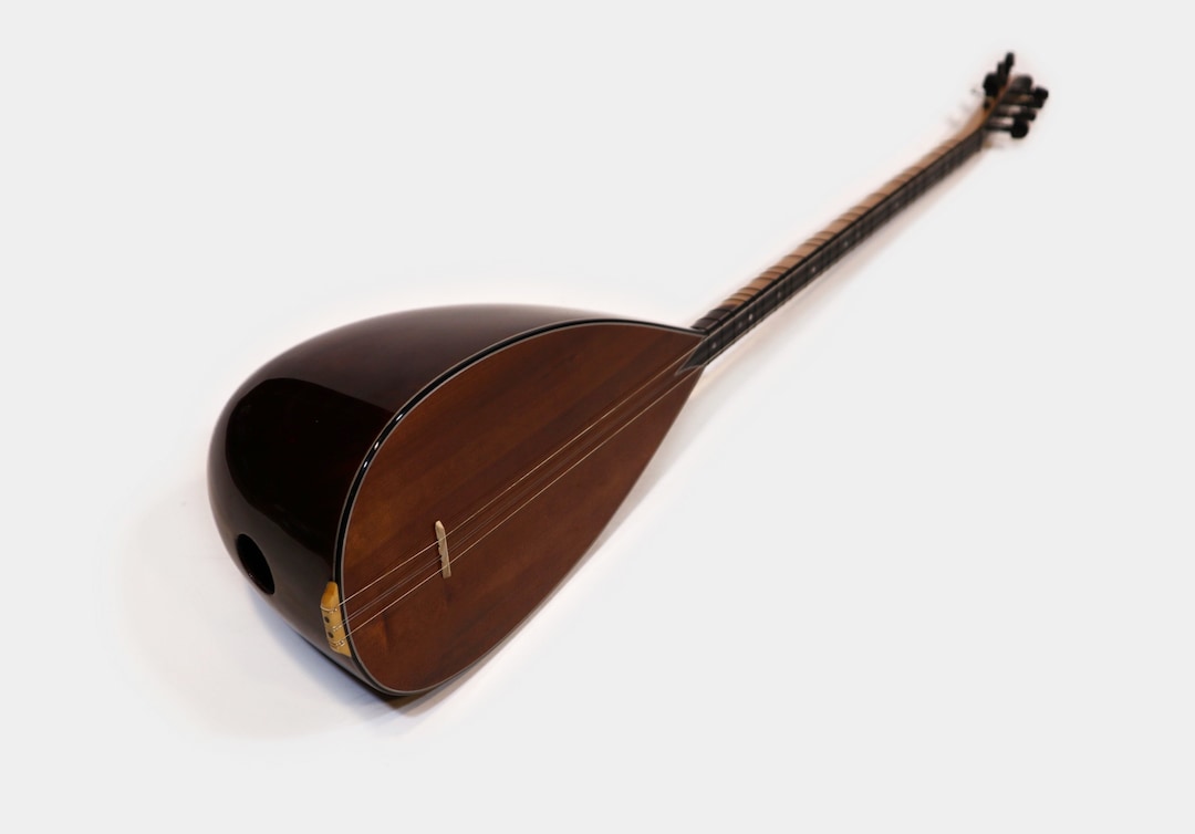 Custom Dark Carved Mulberry Saz Long Neck, Handmade Erasaz Acoustic Saz - Etsy