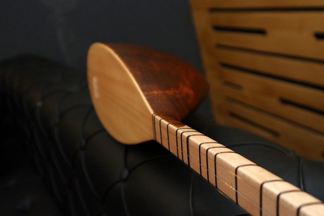 Traditional Carved Body Mulberry Wood Balta Saz Darkened Balta, Dede ...