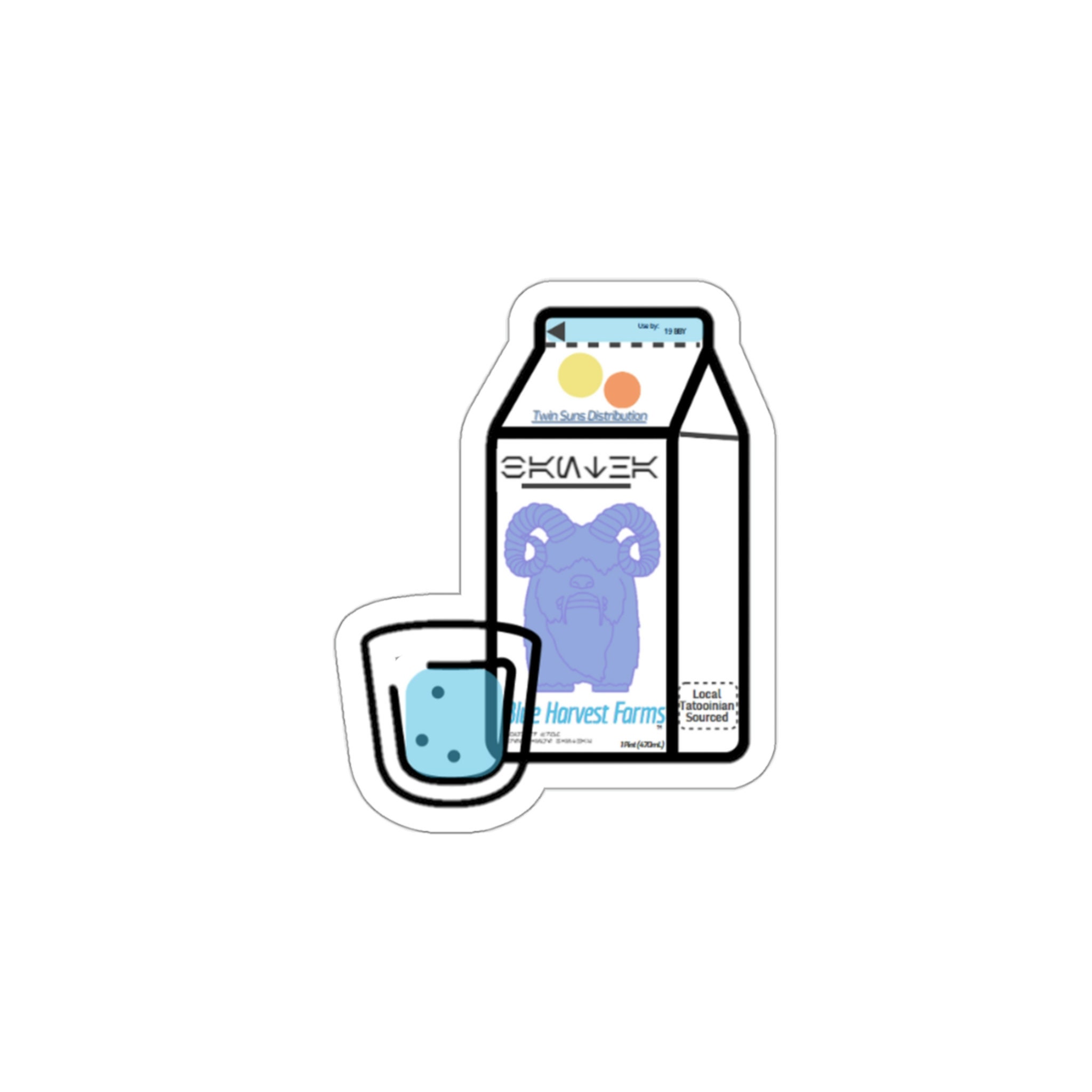 Blue Milk Star Wars Fine-cut Stickers I Bantha I Disney I Galaxy's Edge ...