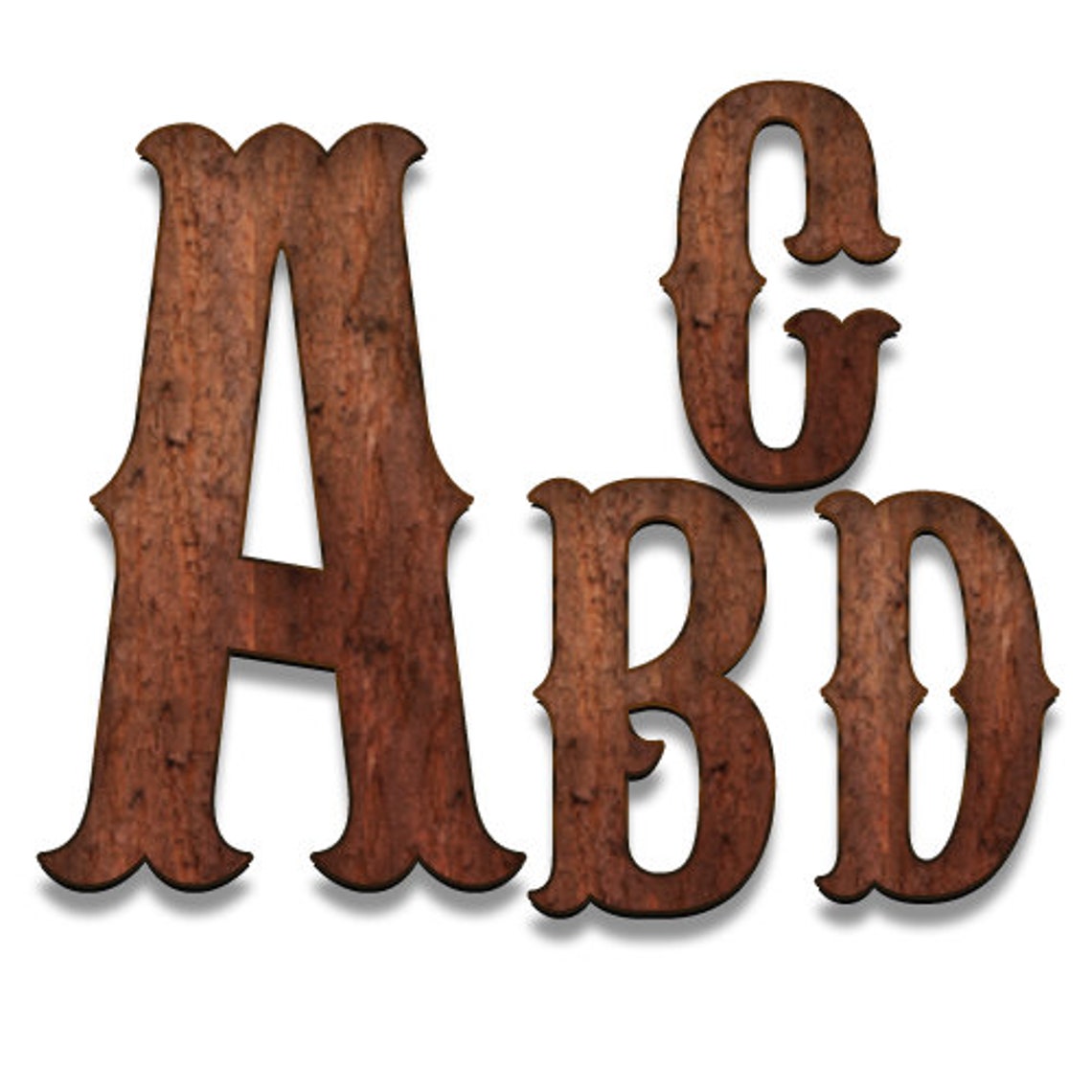 RUSTIC Wooden letters & numbers clipart. Digital download. | Etsy