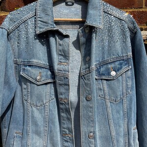 Rhinestone Jacket. Denim Jacket. Denim Rhinestone Jacket. Sparkly ...