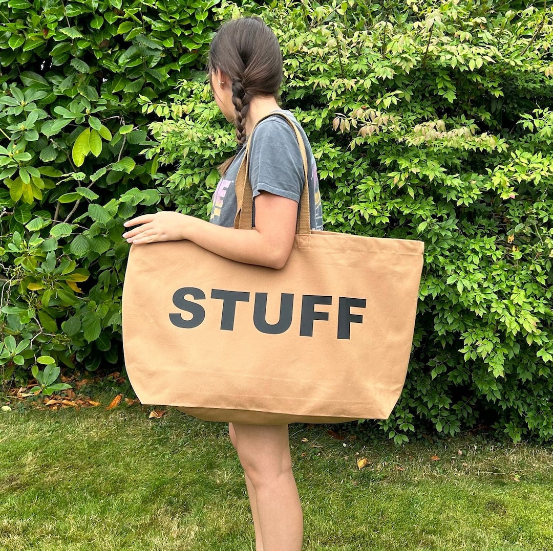 Oversized Canvas Tote Bag: Personalized Beach or Weekend Bag - Etsy UK