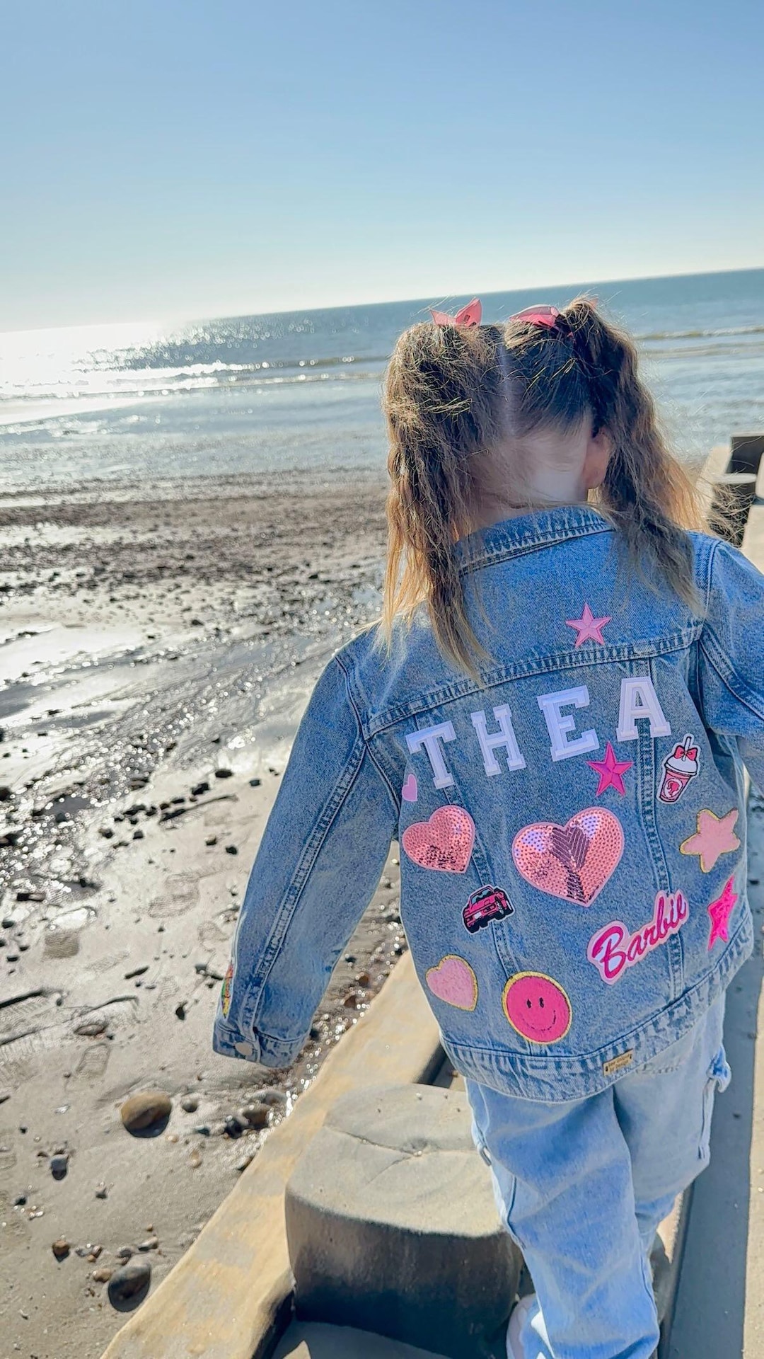 Personalised Kids Denim Jacket, Personalised Barbie Jacket, Barbie ...