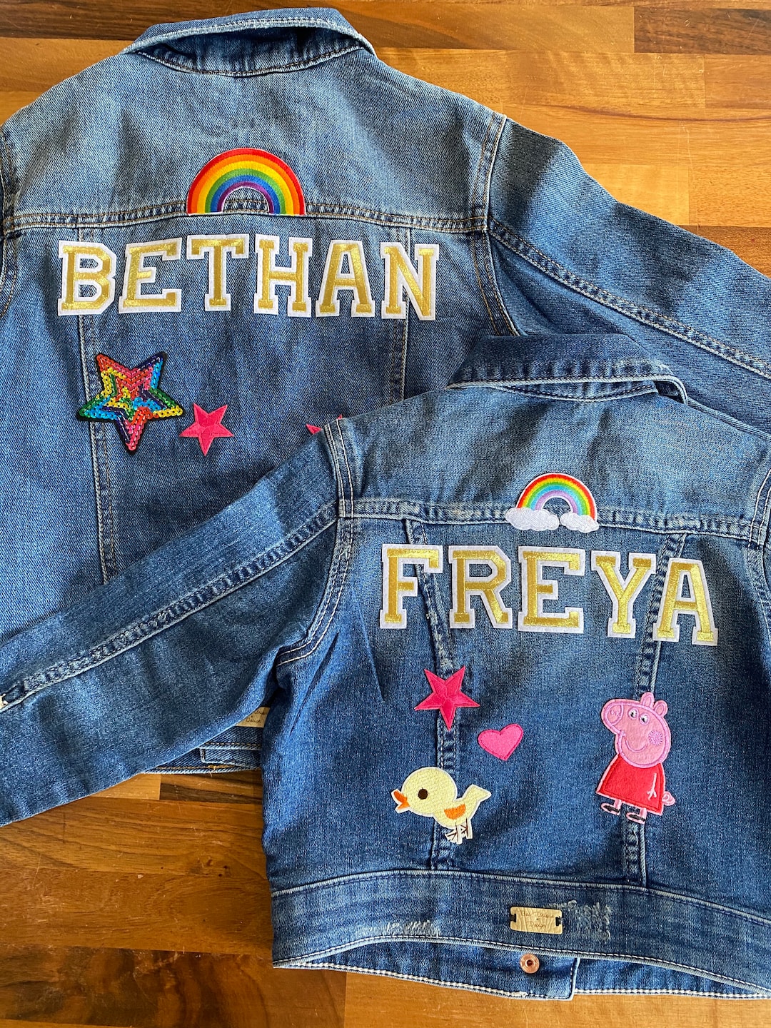 Personalised Kids Denim Jacket, Kids Personalised Jacket, Custom Jacket ...