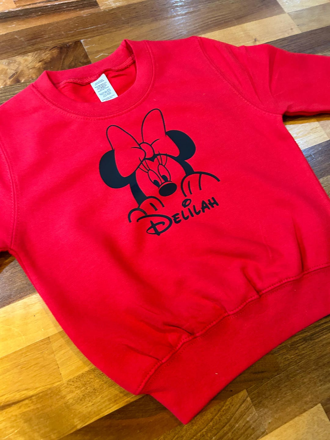 Personalised Kids Jumper Mini Mouse Personalised Sweater Sweatshirt ...