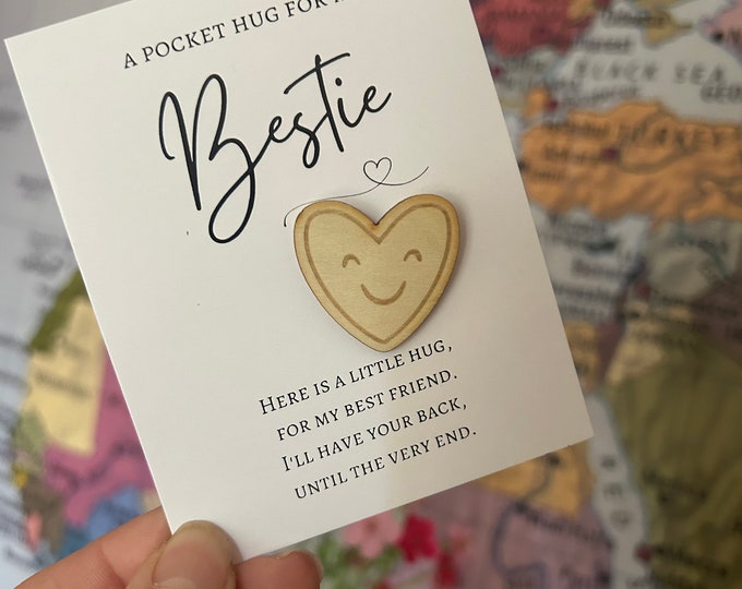 Bestie Pocket Hug, Thinking of Your, Love You, Miss You, Your My Bestie ...
