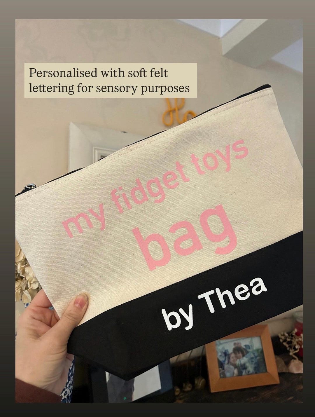 Personalised Fidget Bag, Sensory Bag, Soft to Touch Bag, Sensory Pouch ...