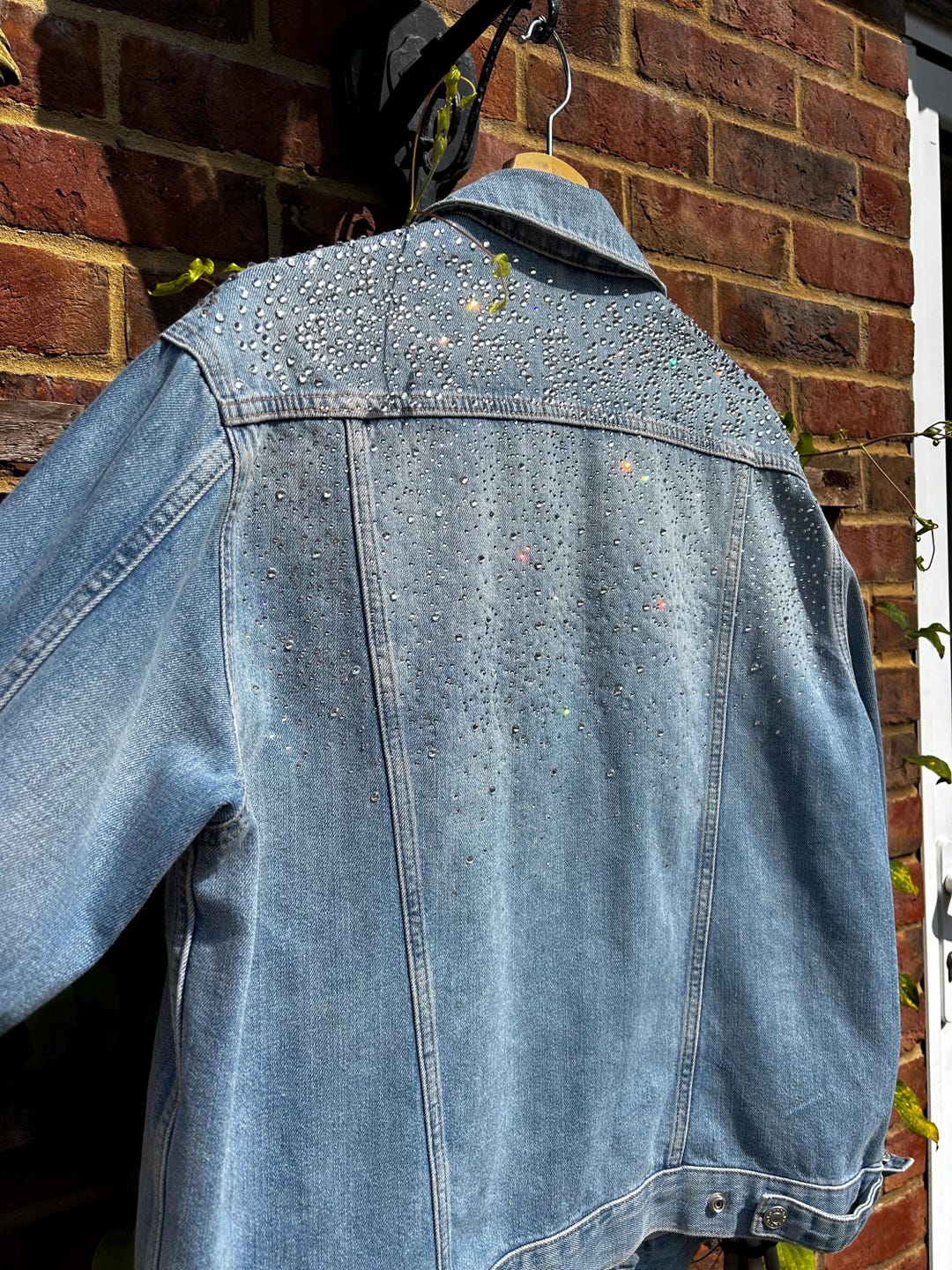Rhinestone Jacket. Denim Jacket. Denim Rhinestone Jacket. Sparkly ...