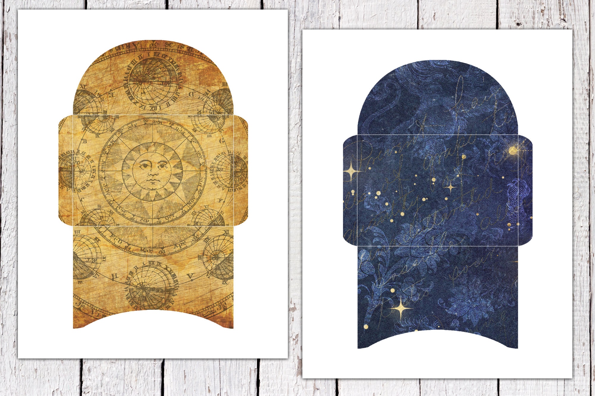 Vintage Celestial Envelopes Printable Junk Journal Ephemera - Etsy