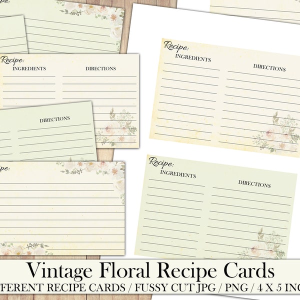 Recipe Cards - Etsy