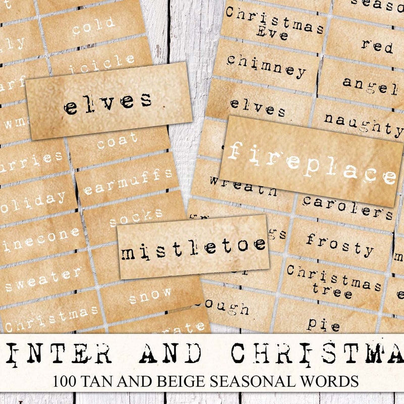 Christmas Tree Words - Etsy
