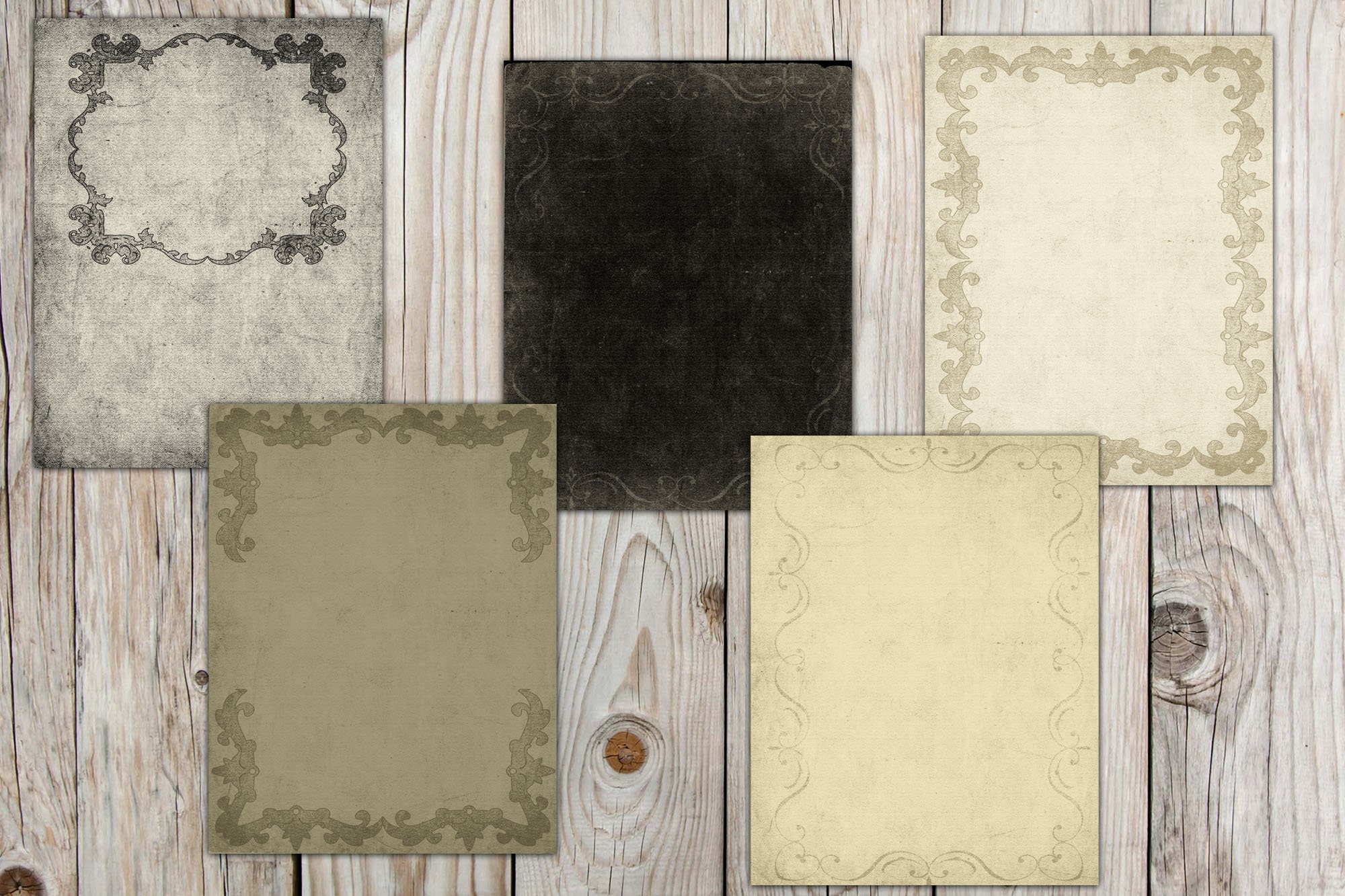 Grunge Borders Distressed Junk Journal Paper Vintage Junk - Etsy