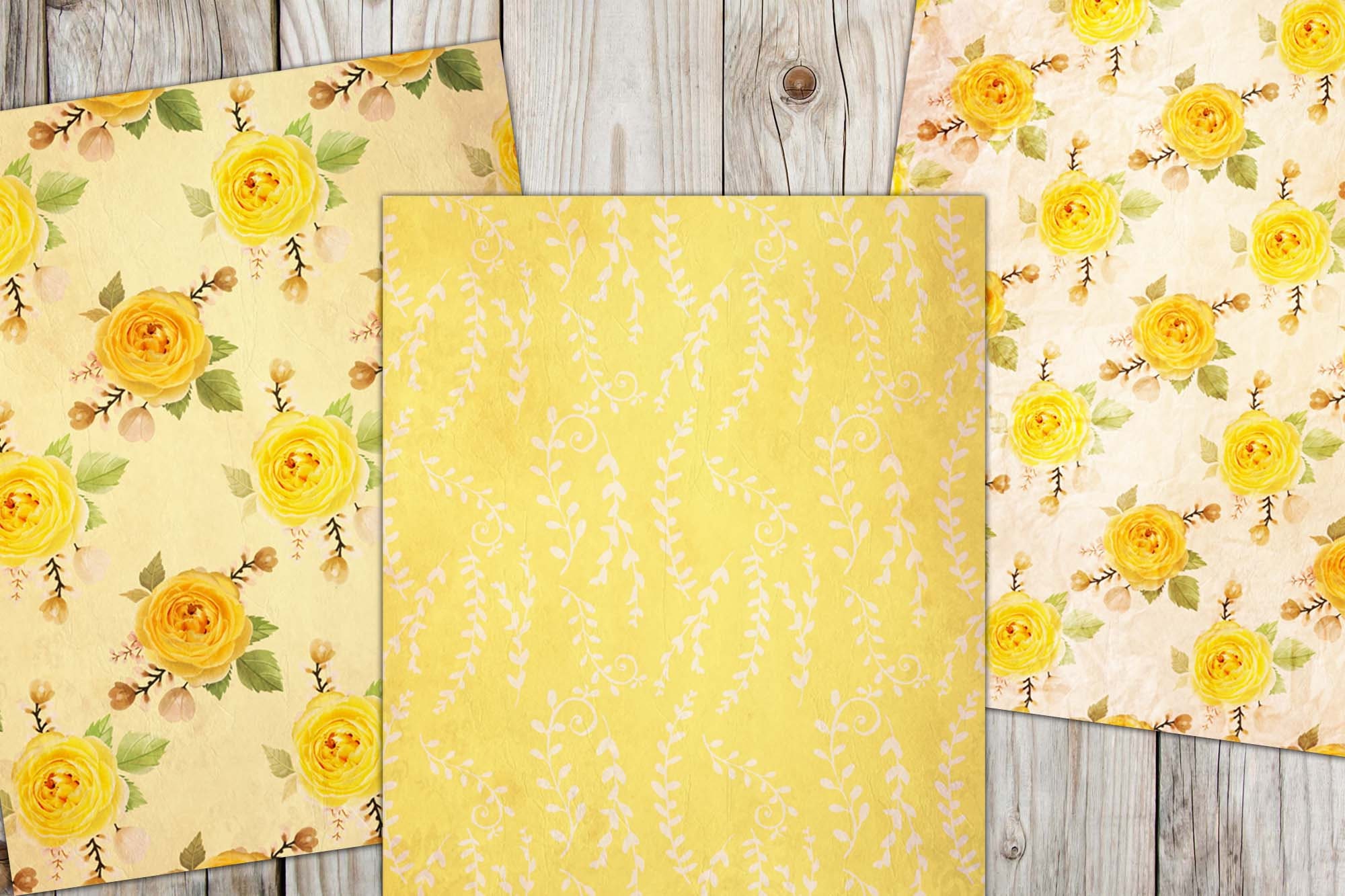 Digital Yellow Garden Junk Journal Paper Distressed Pages - Etsy