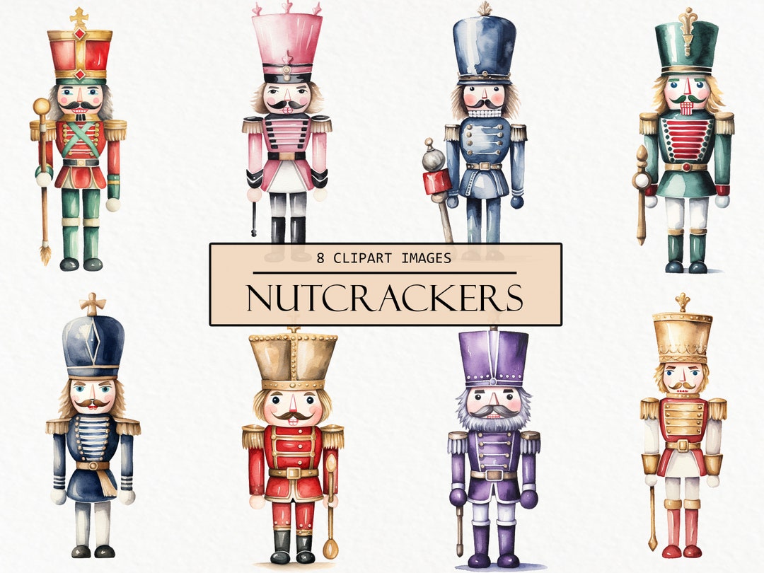 Watercolor Nutcracker Clipart, Christmas Images, Sticker and Planner ...