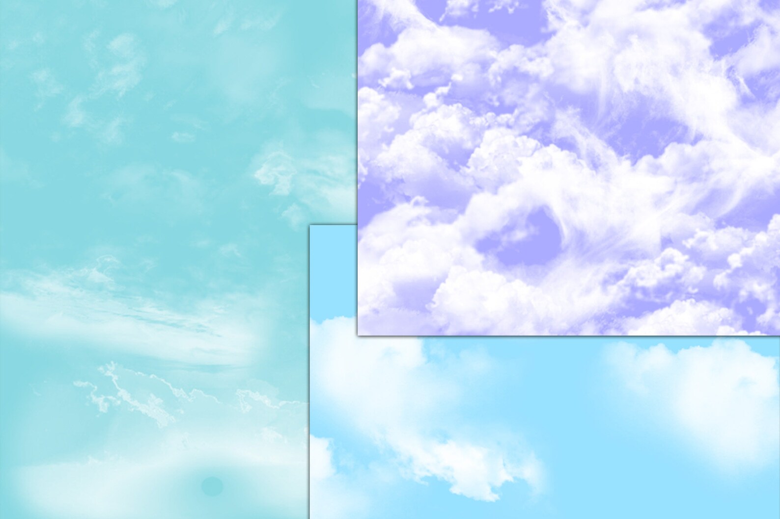 Blue Skies Digital Paper Cloud Paper Summer Sky Scrapbook - Etsy