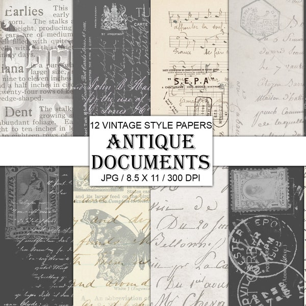 Antique Paper Digital Background Instant Download Printable Scrapbook ...