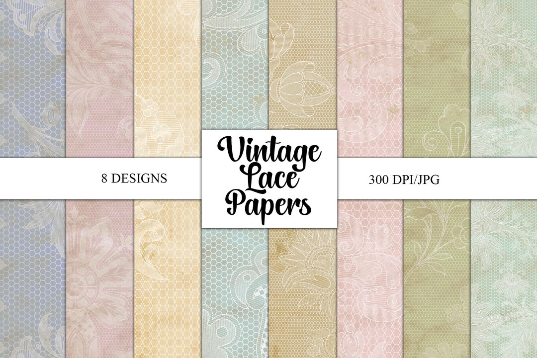 Printable Scrapbook Papers, Vintage Lace Texture, Junk Journal Pages ...