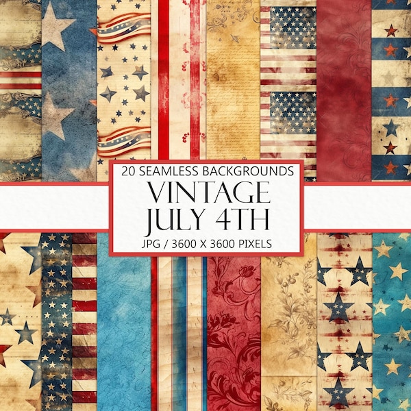 4th of July Printable Journal Papers - Etsy