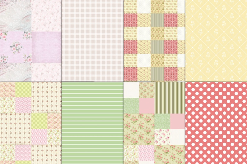 Shabby Chic Country Quilt Scrapbook Paper Junk Journal - Etsy