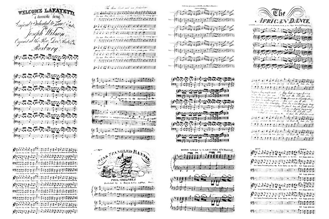 Vintage Music Overlay Sheet Music Photoshop Pattern Digital - Etsy