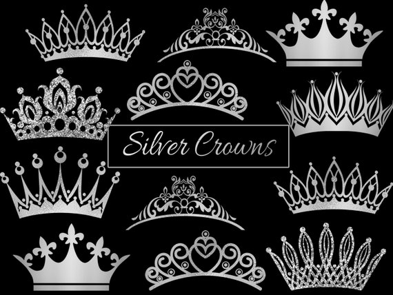 Silver Princess Crown Clipart
