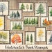 Watercolor Forest Tree Stamps: Vintage Ephemera (digital Download) - Etsy