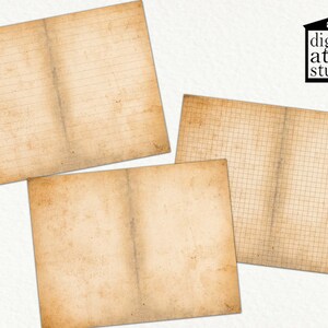 Blank Journal Paper, Vintage Lined Writing Paper, Graph, Unlined, Junk ...