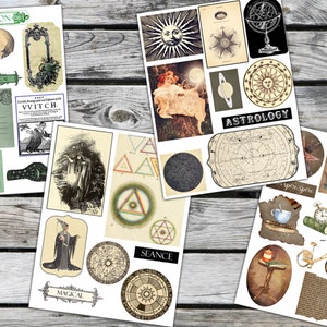 Magical Ephemera Bundle, Witch, Astronomy, Fortune Teller, Dark ...