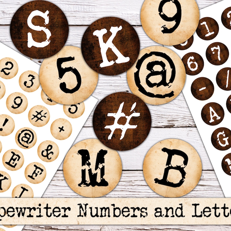 Typewriter Numbers - Etsy