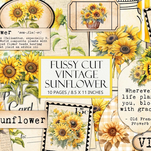Sunflower Collage - Etsy