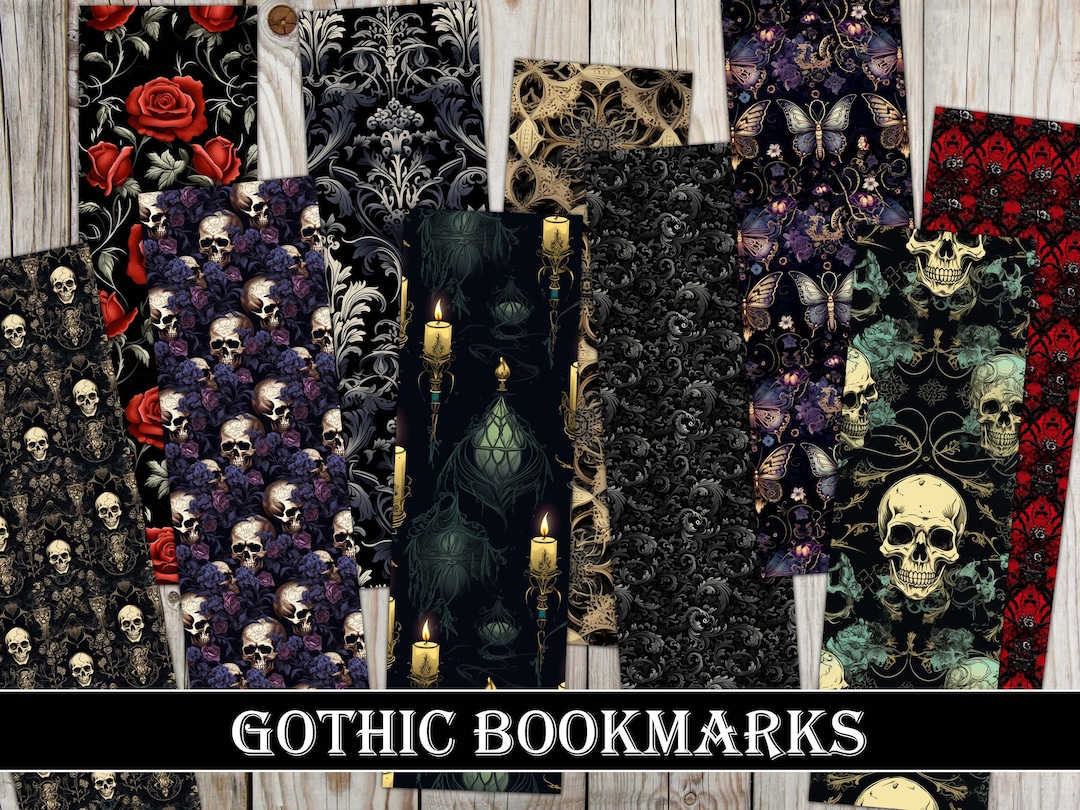 Printable Gothic Bookmarks, Vintage Style Goth Ephemera, Fussy Cut ...