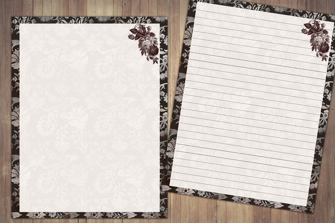 Printable Writing Paper Vintage Victorian Grunge Antique - Etsy