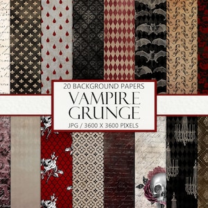 Vampire Grunge, Scrapbook Papers, Distressed Design, Junk Journal Pages ...