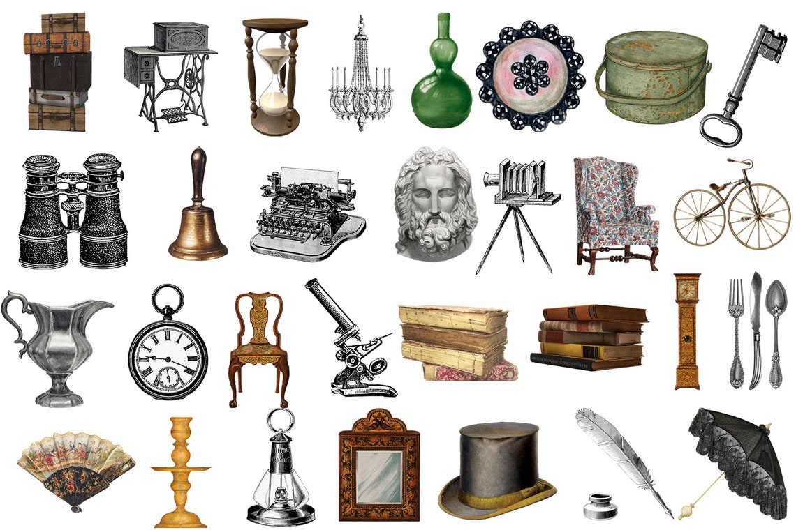 Vintage Object Clipart Old House Victorian Images Authentic - Etsy