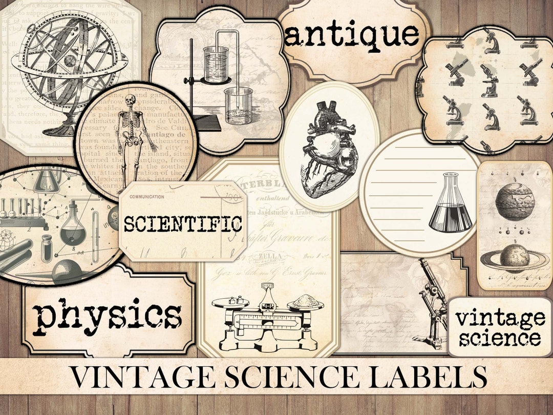 Vintage Science Labels: Antique Ephemera for Junk Journals (digital ...