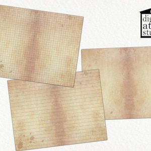 Blank Journal Paper, Vintage Lined Writing Paper, Graph, Unlined, Junk ...