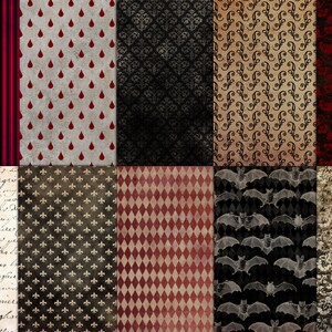 Vampire Grunge, Scrapbook Papers, Distressed Design, Junk Journal Pages ...