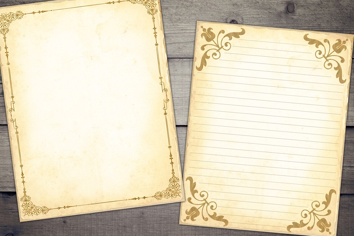 Printable Vintage Border Paper Antique Junk Journal Papers - Etsy